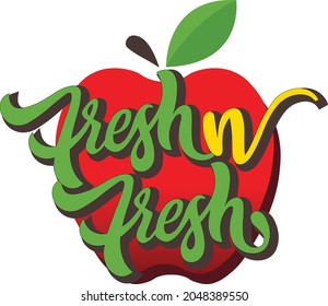 Fresh Fresh Apple Logo Stock Vector (Royalty Free) 2048389550 ...