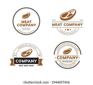 Fresh Beef Meat Logo Design Stock Vector (Royalty Free) 1944697456 ...