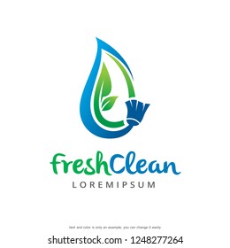 Fresh Clean Logo Template Design Vector: เวกเตอร์สต็อก (ปลอดค่า ...