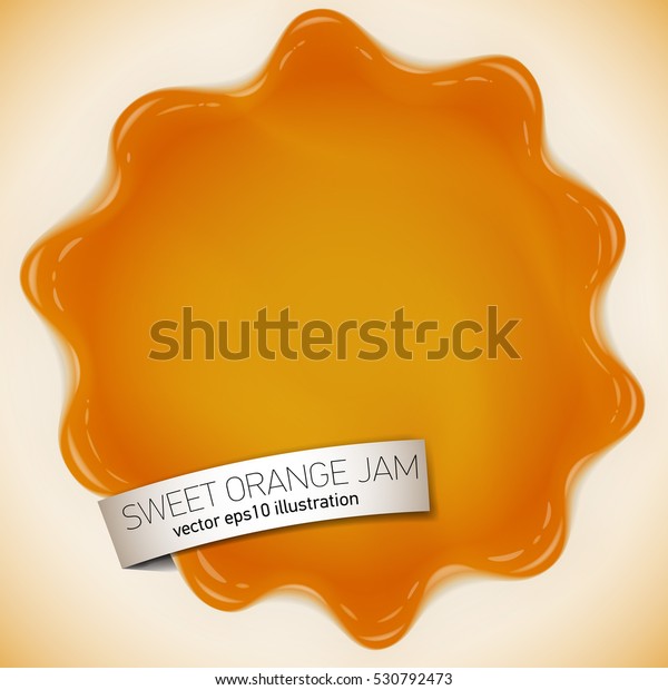 Fresh Delicious Vector Orange Topping Jelly Stock Vector (Royalty Free ...