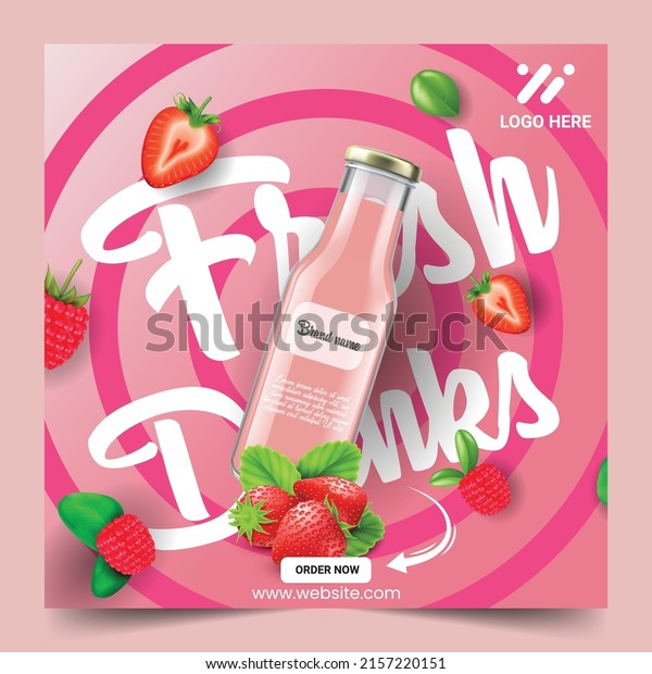 Fresh Drinks Commercial Ads Vector Art Stock Vector (Royalty Free ...