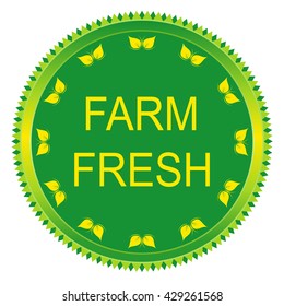 Fresh Farm Label Over White Background Stock Vector (Royalty Free ...