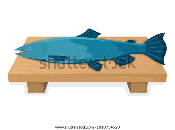 Fresh Fish Cartoon Style Isolated On Stock Vector (Royalty Free ...