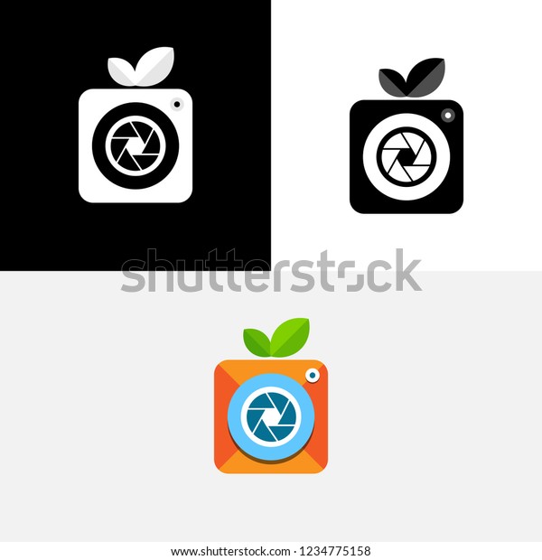 Fresh Fruit Camera Photography Icon Logo Stock Vector (Royalty Free ...