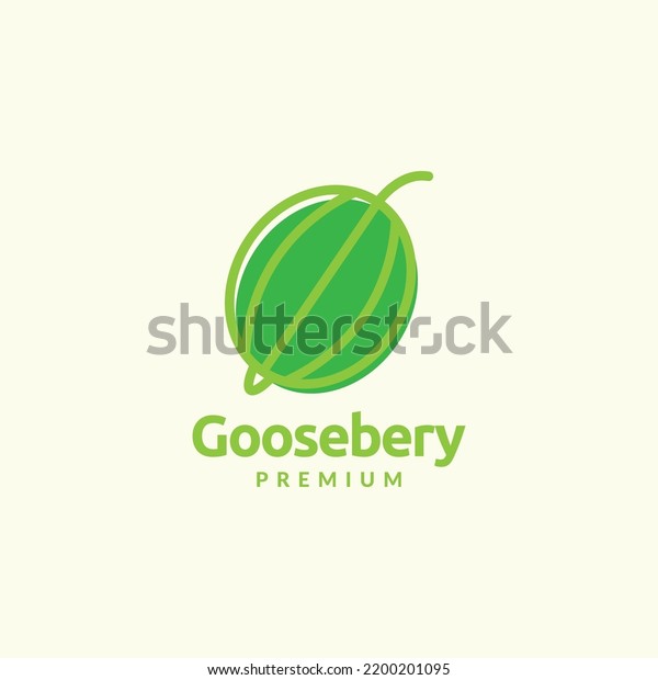 Fresh Fruit Gooseberry Logo Design Stock Vector (Royalty Free ...