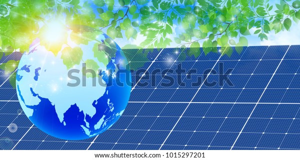 Fresh Green Earth Solar Background Stock Vector (Royalty Free ...