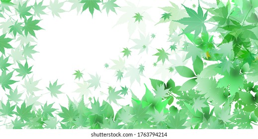 Fresh Green Maple Background Background Stock Vector (Royalty Free ...