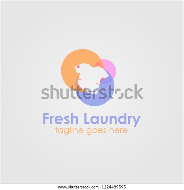 Fresh Laundry Logo Template Design Stock Vector (Royalty Free ...