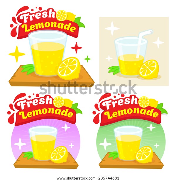 Fresh Lemonade Lemon Juice Comic Cartoon Stock Vector (Royalty Free ...