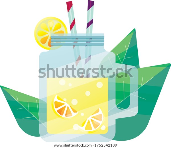 Fresh Lemonade On Hot Sunny Day Stock Vector (Royalty Free) 1752542189