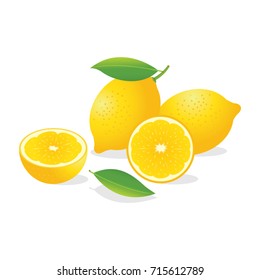 Fresh Lemons Vector Illustration Stock Vector (Royalty Free) 715612789