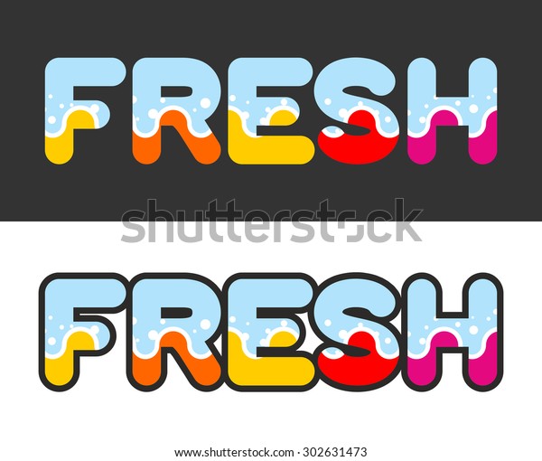 Fresh Letters Logo Emblem Vector Illustration Stock Vector (Royalty ...