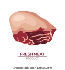 Fresh Meat Icons Style Flat Vector Stock Vector (Royalty Free ...