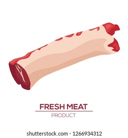 Fresh Meat Icons Style Flat Vector Stock Vector (Royalty Free ...