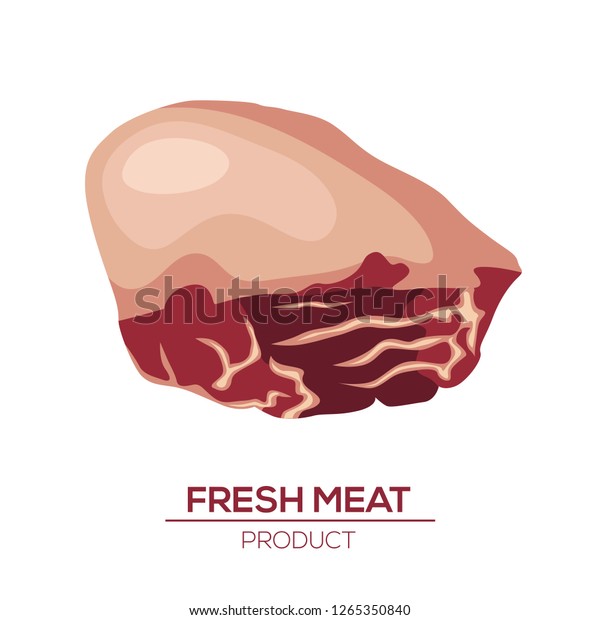 Fresh Meat Icons Style Flat Vector Stock Vector (Royalty Free ...