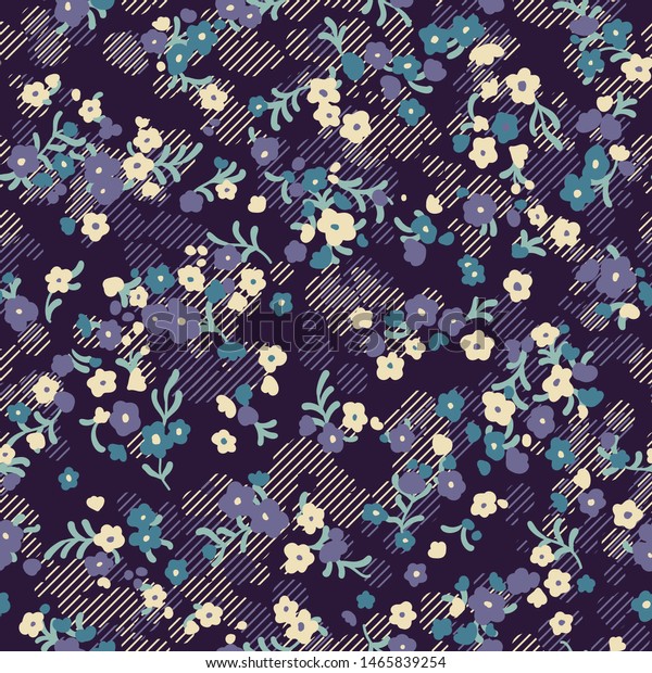 Fresh Multi Layered Flower Vector Pattern Stock Vector (Royalty Free ...