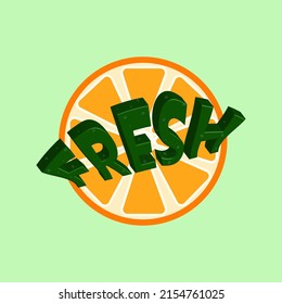 Fresh Orange Logo 3d Text Style Stock Vector (Royalty Free) 2154761025 ...