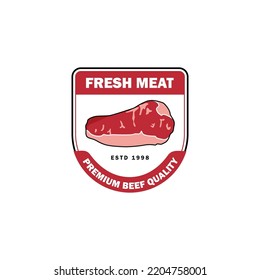 Fresh Premium Meat Logo Concept Design Stock Vector (Royalty Free ...