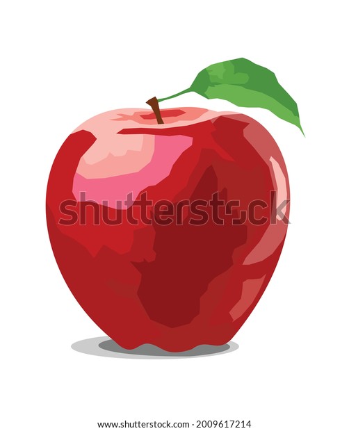 Fresh Red Apple Fruit Vector Stock Vector (Royalty Free) 2009617214 ...