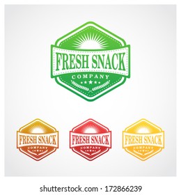 Fresh Snack Badge Symbol Stock Vector (Royalty Free) 172866239 ...