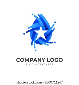 Fresh Star Logo Water Star Combination Stock Vector (Royalty Free ...