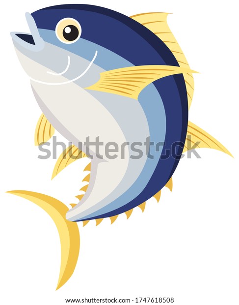 Fresh Tuna Jumping Vector Illustration Stock Vector (Royalty Free ...