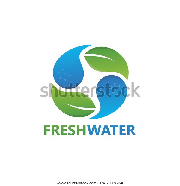 Fresh Water Logo Template Design Stock Vector (Royalty Free) 1867078264 ...