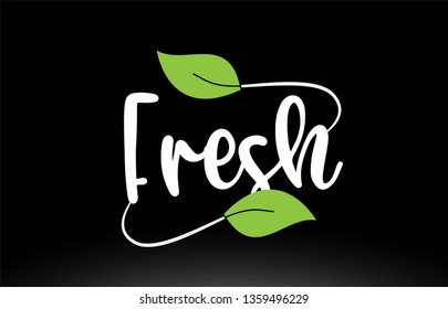 Fresh Word Text Green Leaf On Stock Vector (Royalty Free) 1359496229 ...