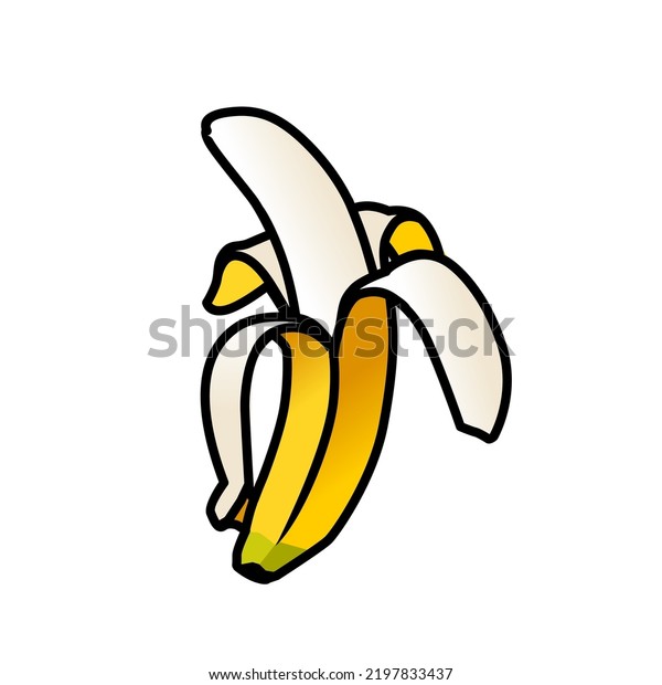 Fresh Yellow Banana Vector Drawing Suitable Stock Vector (Royalty Free ...
