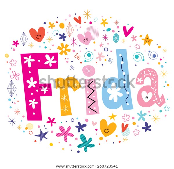 Frida Feminine Given Name Stock Vector (Royalty Free) 268723541 ...