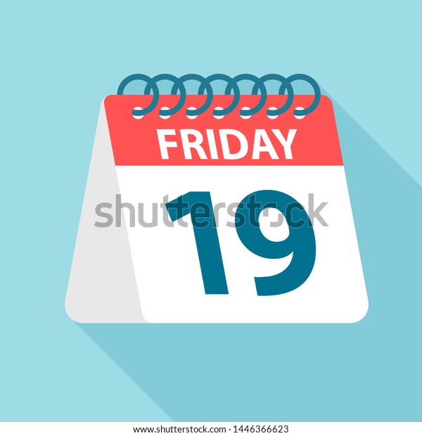Friday 19 Calendar Icon Vector Illustration Stock Vector (Royalty Free ...