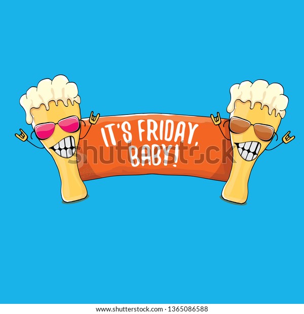 Friday Baby Vector Concept Illustration Funky Stock Vector (Royalty ...
