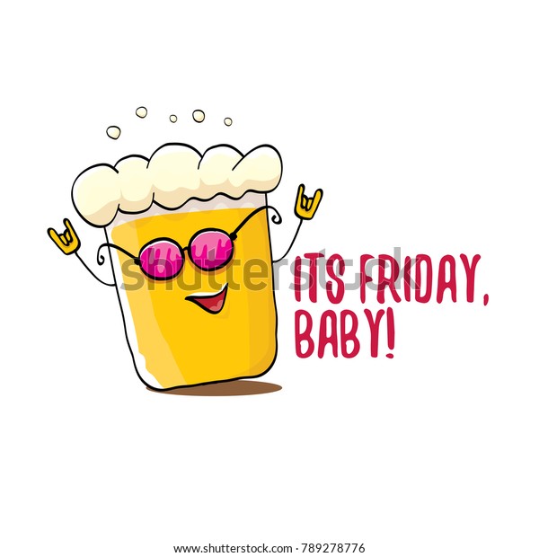Friday Baby Vector Concept Illustration Funky Stock Vector (Royalty ...