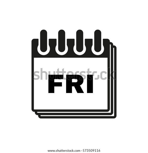 Friday Icon Fri Calendar Data Symbol Stock Vector (Royalty Free) 573509116