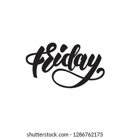 Friday Lettering Design Vector Illustration Stock Vector (Royalty Free ...