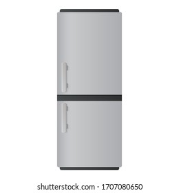 Fridge Flat Illustration Front View Refrigerator Stock Vector (Royalty ...