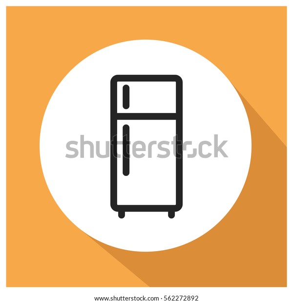 Fridge Vector Icon Refrigerator Symbol Modern Stock Vector (Royalty ...
