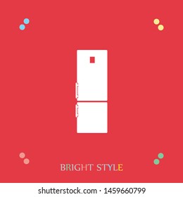 Fridge Vector Icon Symbol Fridge Refrigeration Stock Vector (Royalty ...
