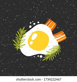 Omelette Scrambled Eggs Logo Icon Label Stock Vector (Royalty Free ...