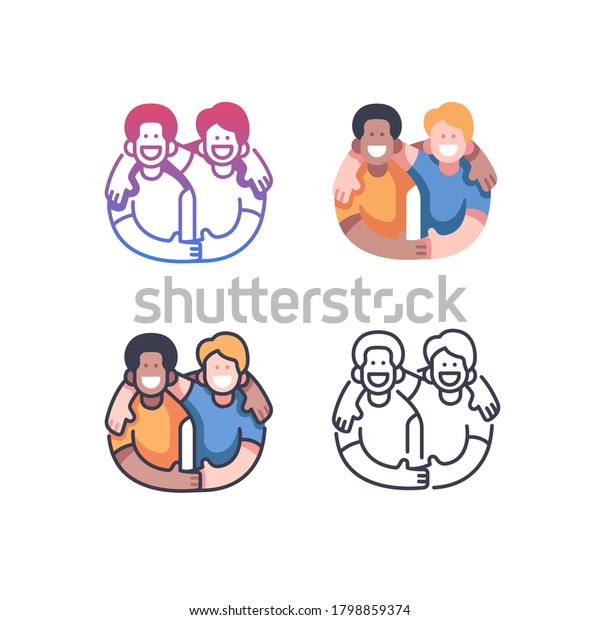 Friend Icon Vector Illustration Stock Vector (Royalty Free) 1798859374 ...
