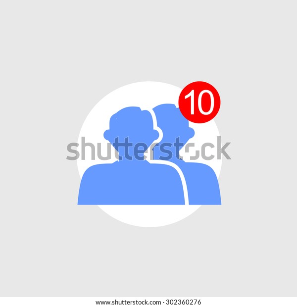 Friend Requests Icon Concept Stock Vector (Royalty Free) 302360276