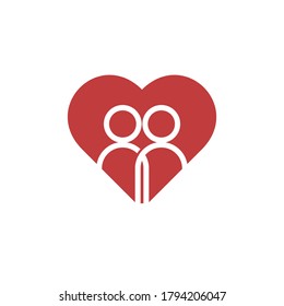 Friend Vector Icon Logo Design Template Stock Vector (Royalty Free ...