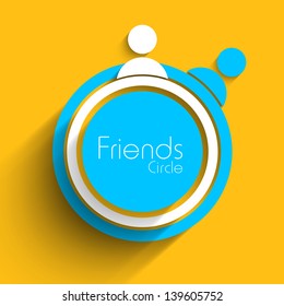 Friends Circle On Yellow Background Stock Vector (Royalty Free ...