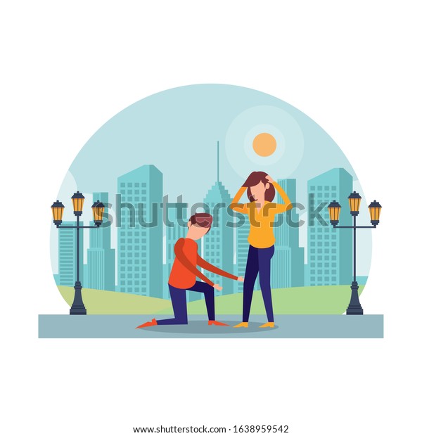 Friends Couple Camp Avatars Characters Vector Stock Vector (Royalty ...