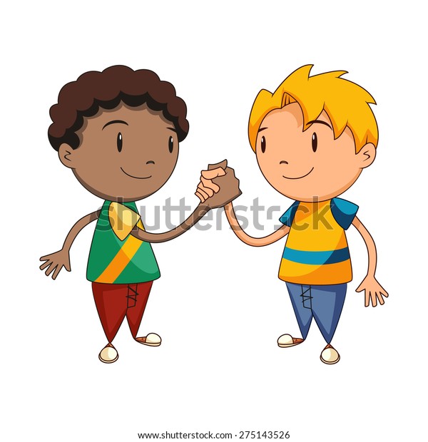 Friends Handshake Vector Illustration Stock Vector (Royalty Free ...