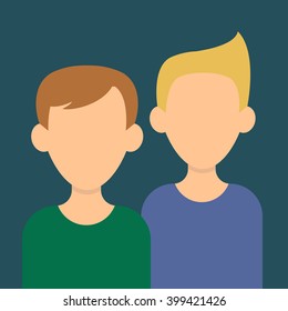 Friends Male Vector Flat Design Stock Vector (Royalty Free) 399421426 ...