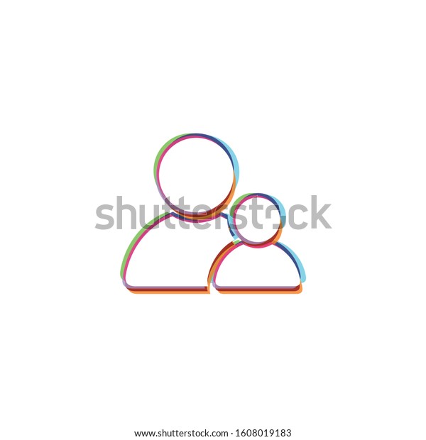 Friends Vector App Icon Stock Vector (Royalty Free) 1608019183 ...