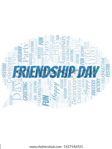 Friendship Day Word Cloud Wordcloud Made Stock Vector (Royalty Free ...
