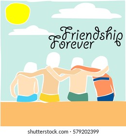 Friendship Illustration Vector Stock Vector (Royalty Free) 579202399 ...