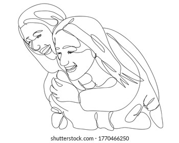Friendship Line Art Vector Design Eps10 库存矢量图（免版税）1770466250 | Shutterstock